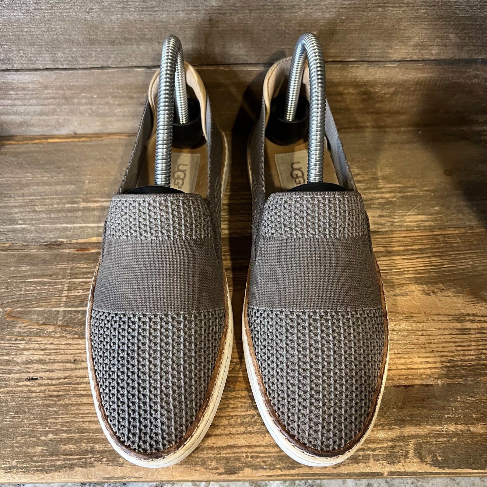 Womens UGG Sammy Gray Knit Slip On Comfort Sneakers S… - Gem