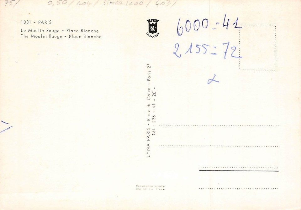 75 PARIS LE MOULIN ROUGE | eBay