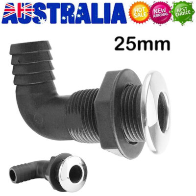 25mm Elbow Bilge Thru Hull Fitting Nylon Hose Skin Fitting Bilge Pump ...