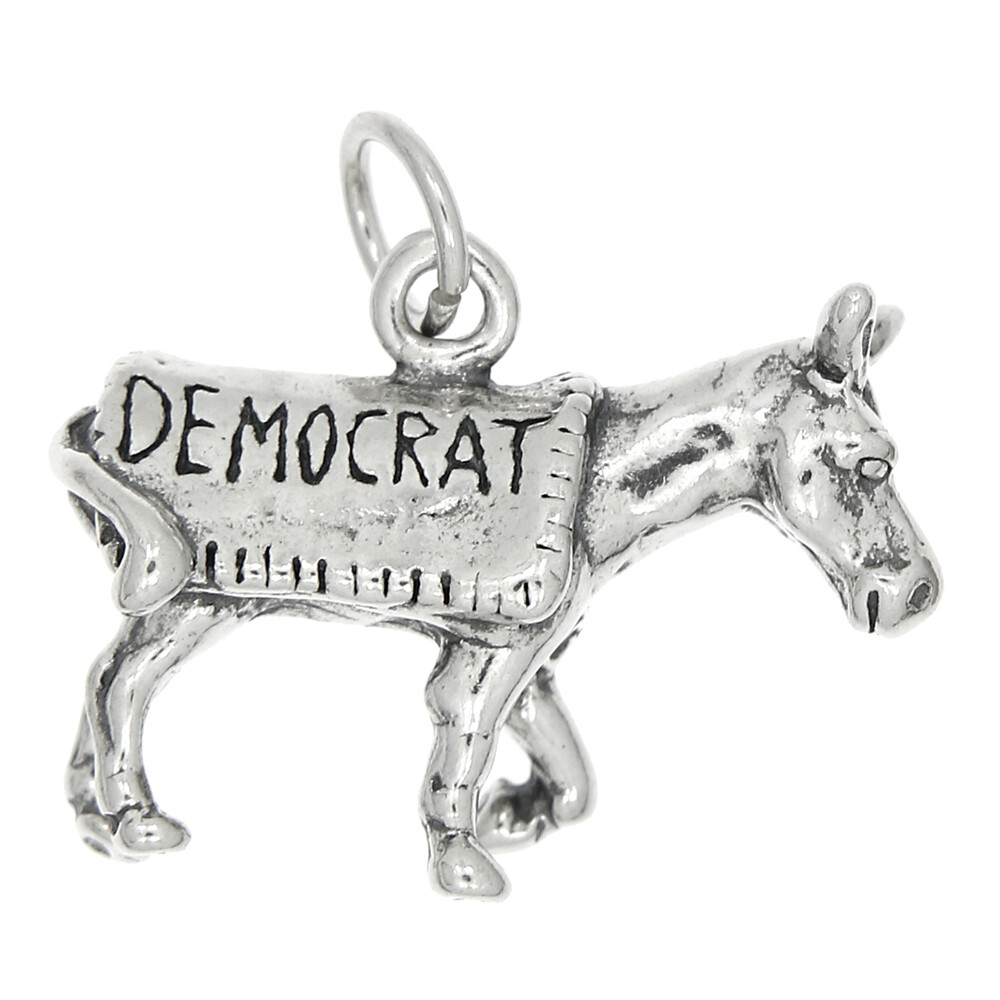 Sterling Silver 3D Democrat Donkey Political Party Charm or Pendant | eBay