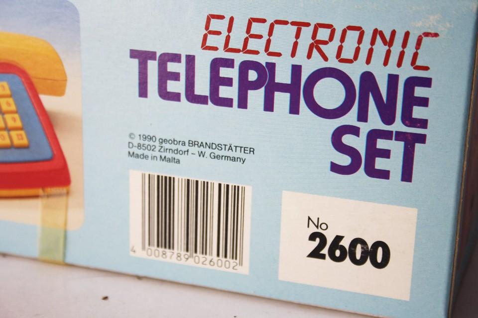 VERY RARE VINTAGE 1990 ELECTRONIC TELEPHONE SET GEOBRA NEW NOS ! | eBay