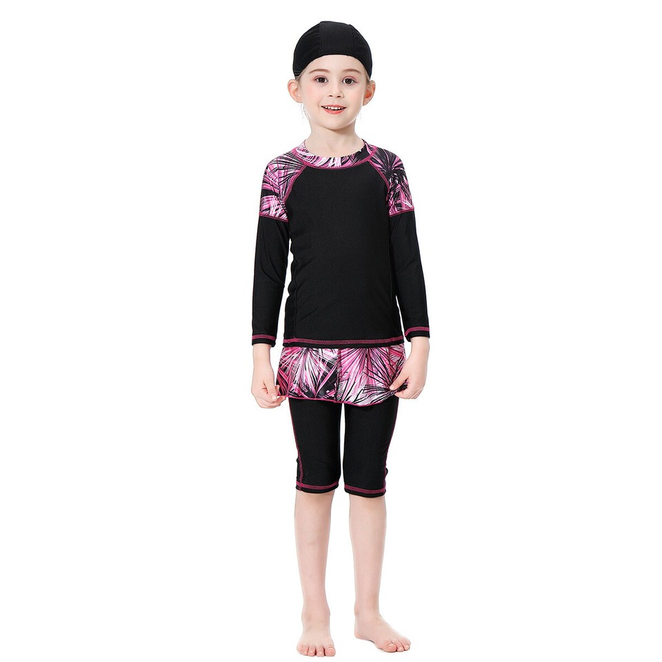 Islamic Beachwear Burkini Swimsuit Kids Girl Arab Swimming Swimwear ...