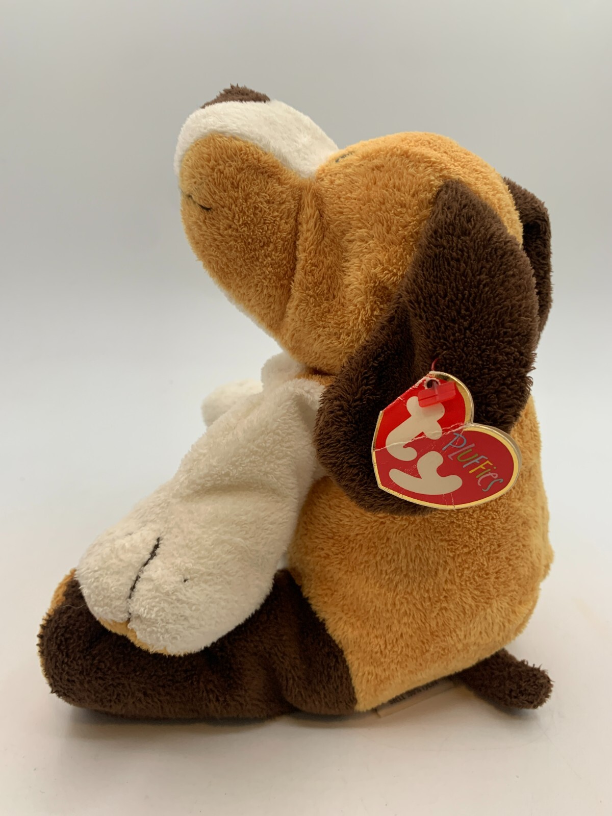 2002 Ty Pluffies Pluffy Plush Whiffer Puppy Dog Brown White Stuffed ...