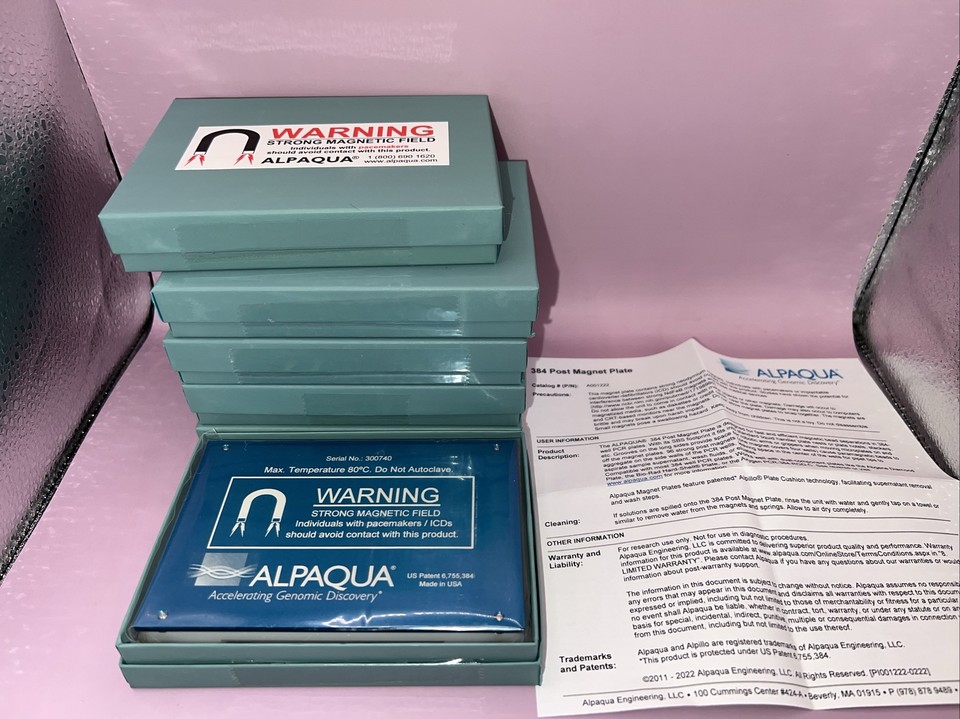 ALPAQUA 384 Post Magnet Plate pn A001222 Designed for 384-well PCR ...