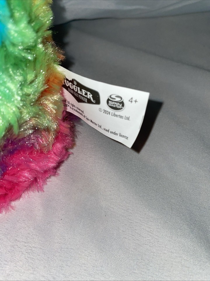 Fuggler Bigg Fugg Oogah Boogah tongue teeth button XL 16" Rainbow Plush ...