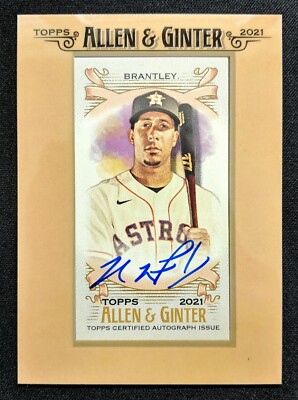 2021 Topps Allen & Ginter A&G #FMA-MB Michael Brantley Framed Mini Auto ...