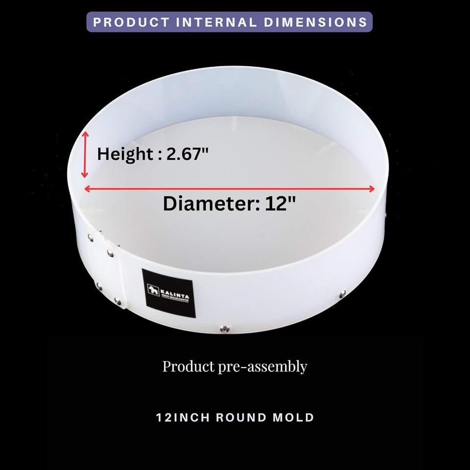 Resin Mold Large Round Deep -14inch Reusable Epoxy Round Molds for ...
