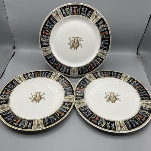 Set of 3 Black Knight Selb Bavaria, German Plate In Black And Gold ...