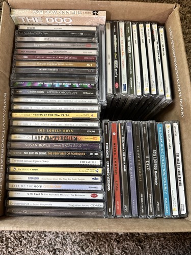 50 Random CD Lot Opera Rock Pop Big Band Doo Wop Elton Foreigner Celine ...