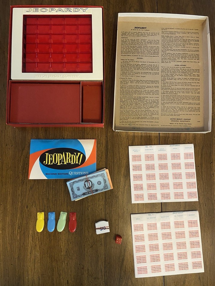 Jeopardy Game 1964 2nd Edition Milton Bradley USA 4457 TV Home Game | eBay