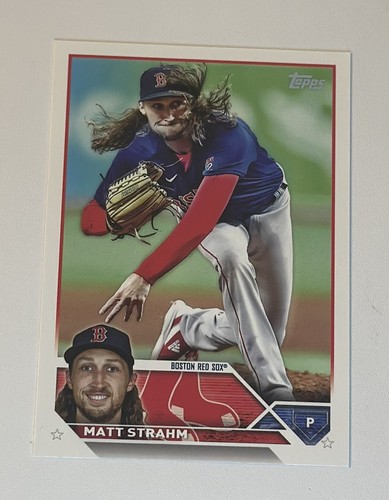 MATT STRAHM 23 CARD #283 Topps Baseball card Series One Base Boston Red ...