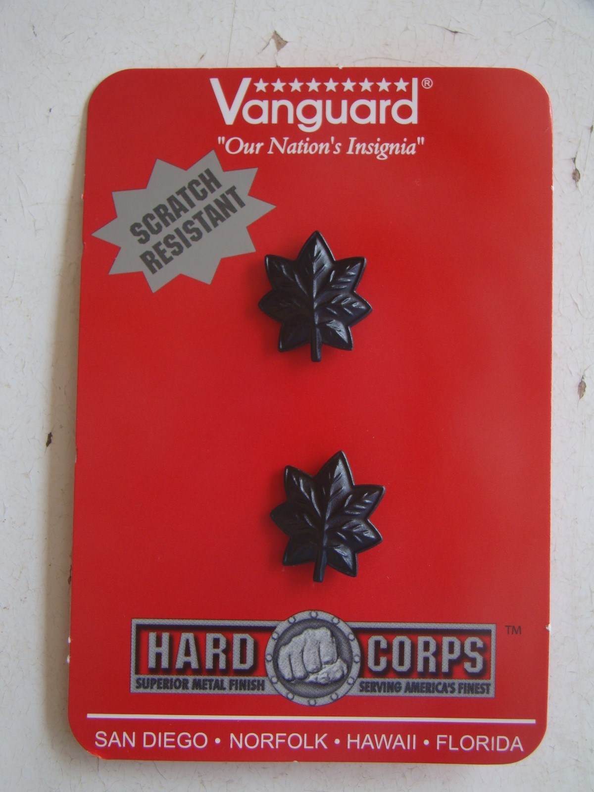 USN US NAVY O-5 CDR COMMANDER'S SUBDUED SHIRT COLLAR RANK INSIGNIA PAIR ...