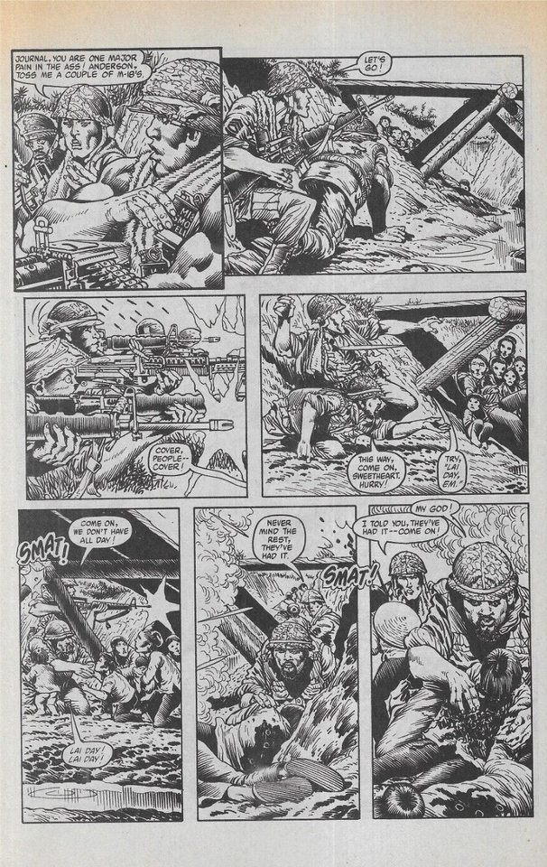 Vietnam Journal Comic 6 Cover A First Print 1988 Don Lomax Clem Robins ...