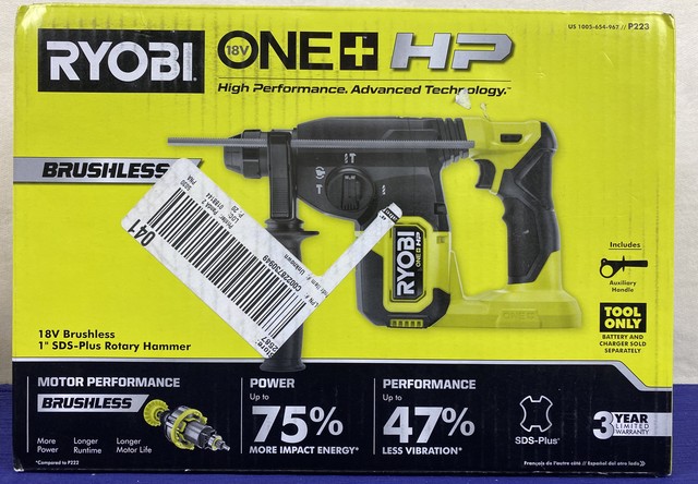 Ryobi P223 18V 1 inch Cordless Rotary Hammer Drill for sale online | eBay