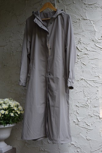 MUJI long raincoat hooded coat L greyish brown woman | eBay