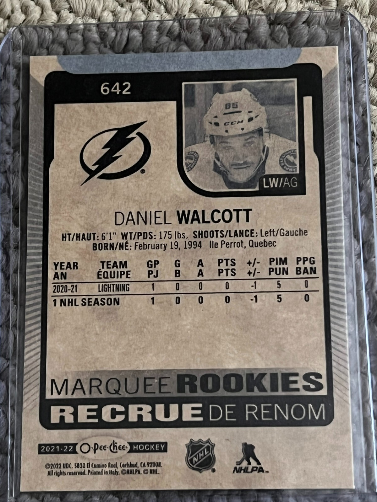 2021-22 UD Series 2 O-Pee-Chee Marquee Rookies #642 Daniel Walcott | eBay
