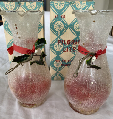 Vintage PILGRIM LITE Candle Penn Wax Works, Phila PA CHRISTMAS | eBay