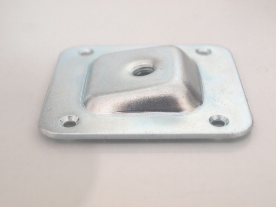 Set Of 4 Leg Fixing Mounting Plates Brackets Angled With M8 Metal Wood ...