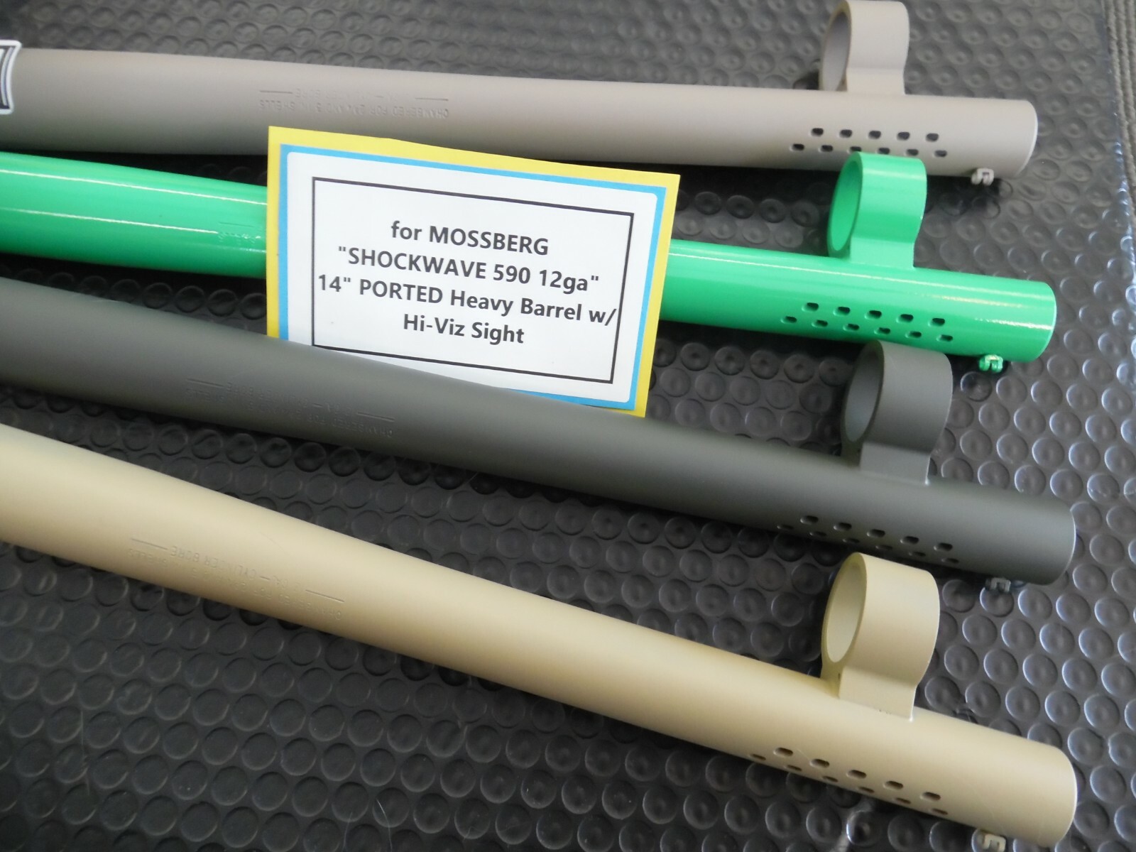 Carlson's Mossberg 590 Shockwave 14" 12 GA Barrel w/ Green Fiber Optic ...