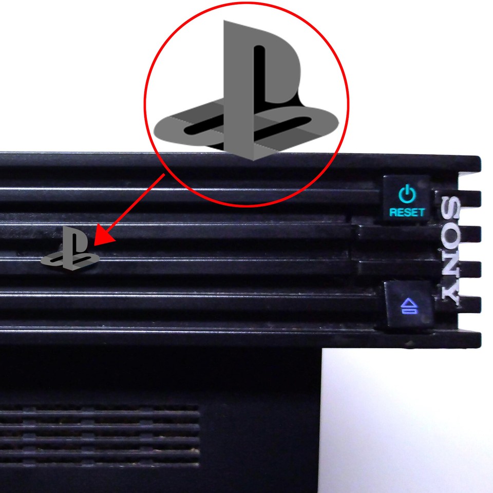 PlayStation Logo - Custom FAT PlayStation 2 (PS2) Console Tray Sticker ...