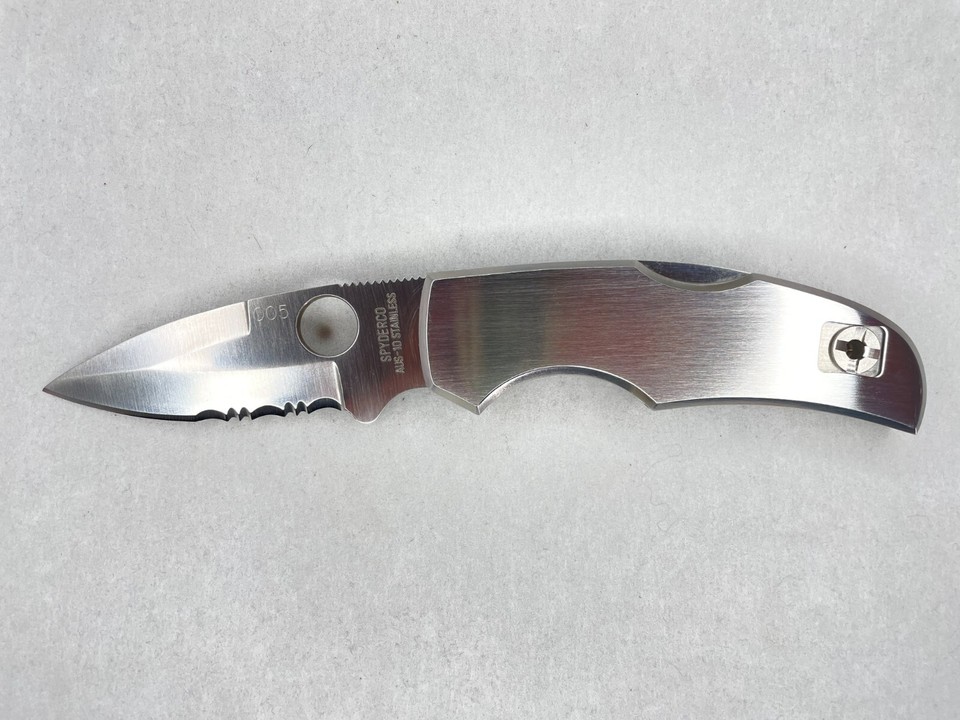 RARE Spyderco Native 1 Stainless Steel AUS-10 C41PS Discontinued ...