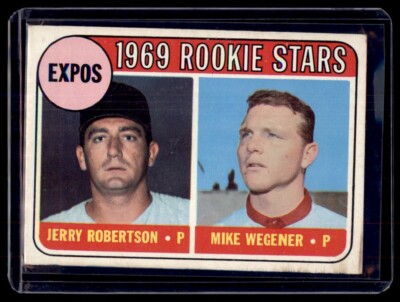 1969 Topps Expos Rookies - Jerry Robertson/Mike Wegener Rookie Montreal ...