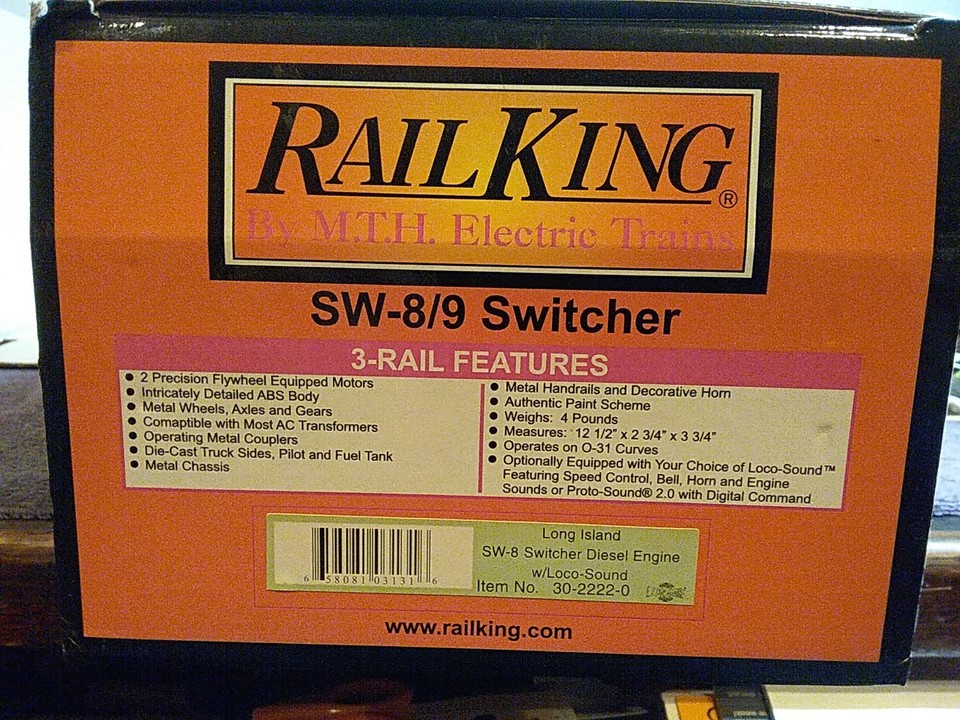 MTH 30-2222-0 Long Island SW-8/9 Switcher W/loco Sounds | eBay