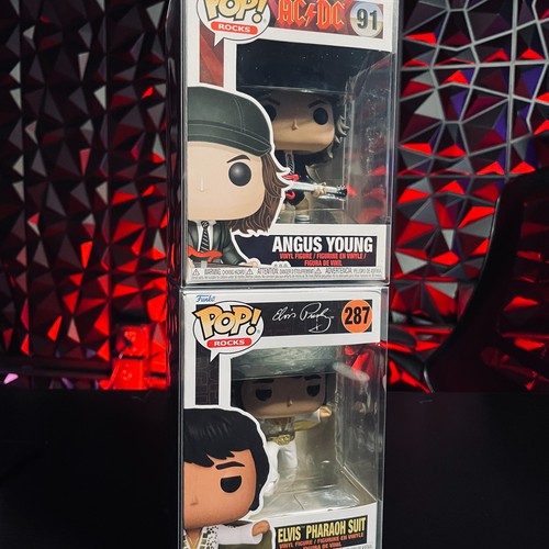 Funko Pop! Angus Young 91 + Elvis Pharaoh Suit 287 New In Protectors | eBay