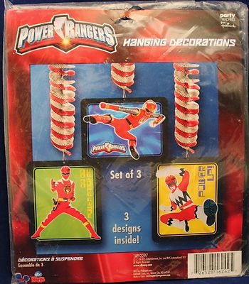 POWER RANGERS HANGING PARTY DECORATIONS Birthday Child Boys Ninja ...