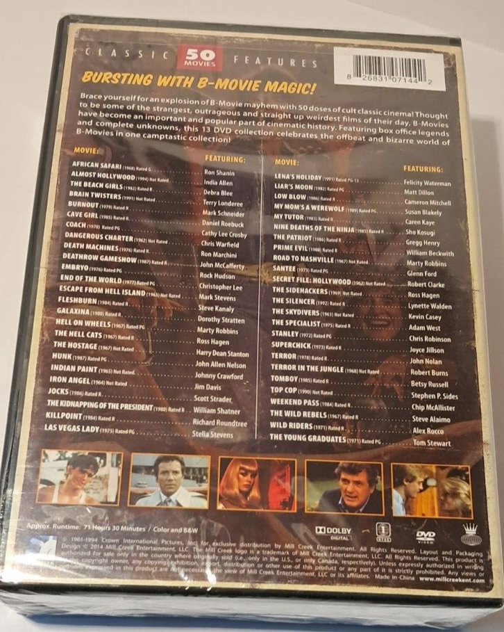 B-Movie Blast: 50 Movies (DVD, 2014, 13-Disc Set) 826831071442 | eBay