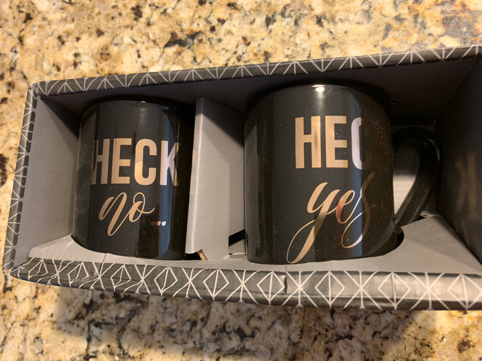 Brand New In Box 10 Strawberry Street Set Of 2 Heck Yes & No Coffee ...