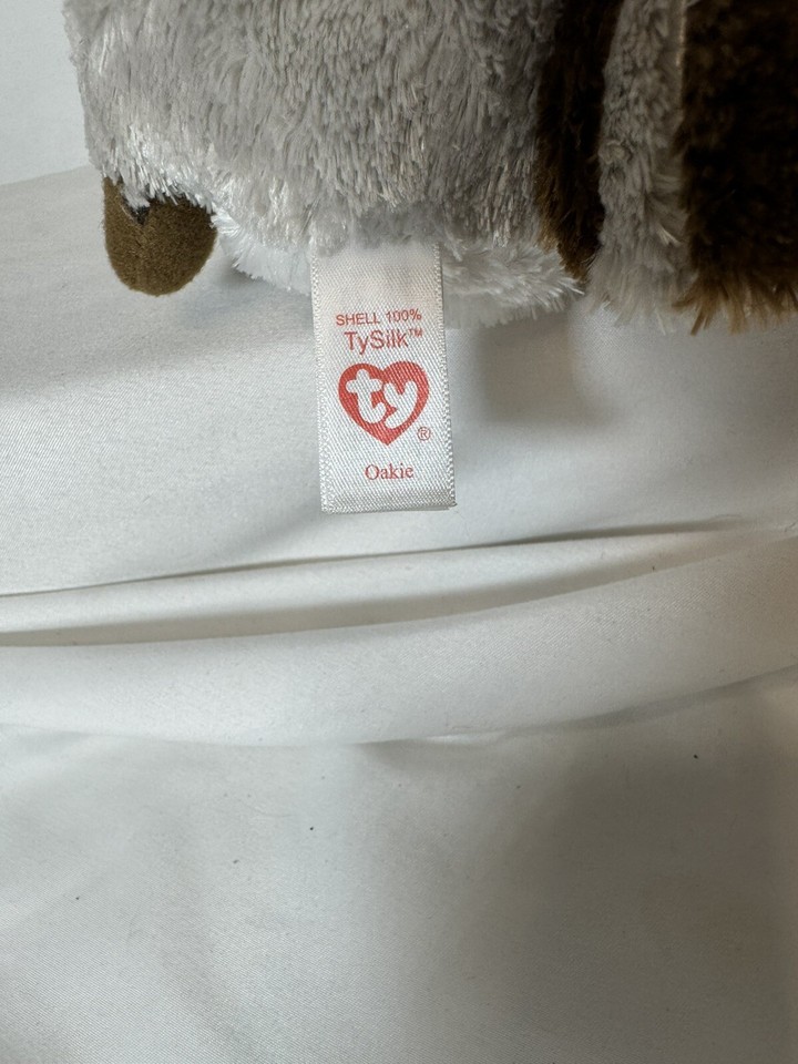 Ty Beanie Boos OAKIE the Raccoon 6" Beanbag Plush Stuffed Toy w ...