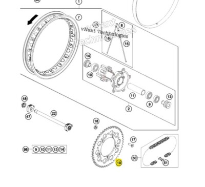 New OEM KTM Rear Sprocket 46-T - 46010051046 | eBay