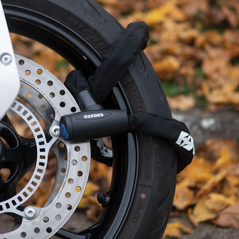 Oxford Motorbike Chain Lock 1.5M + FD-MOTO Motorcycle Alarm Disc Lock ...
