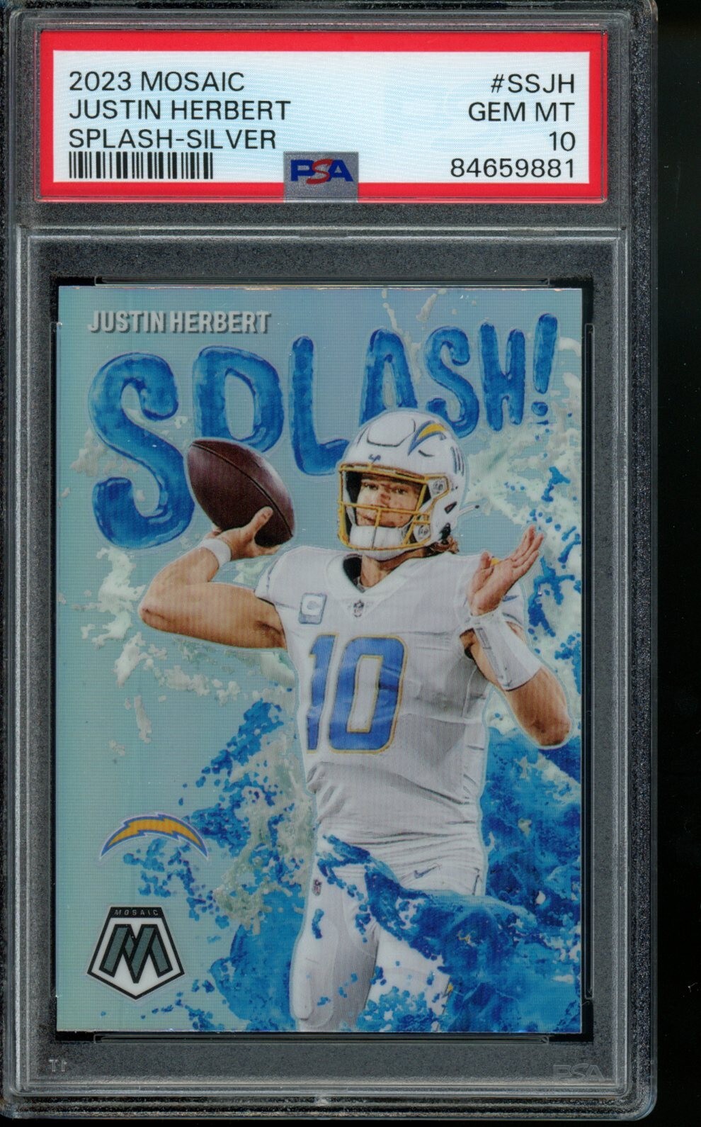2023 Panini Mosaic - Splash Mosaic Silver Prizm #SS-JH Justin Herbert ...