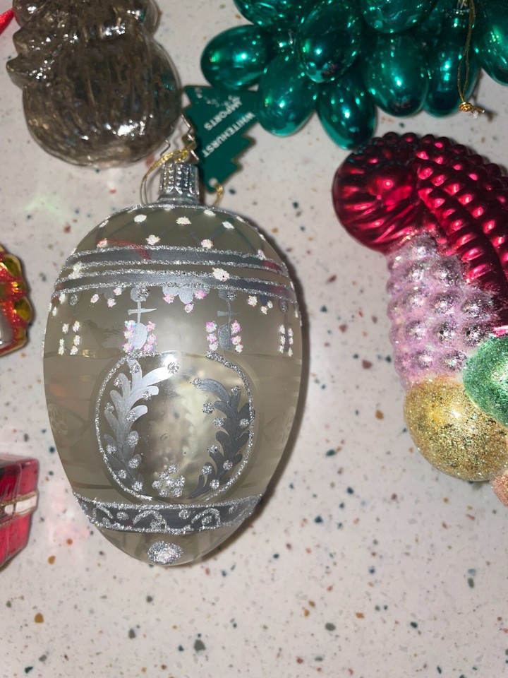 12 Unique Blown Glass Christmas Ornaments Cornucopia Pickles Snowman ...