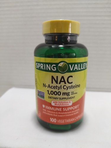 🔥 Spring Valley NAC N-Acetyl Cysteine 1000 Mg Immune Support 100 ...