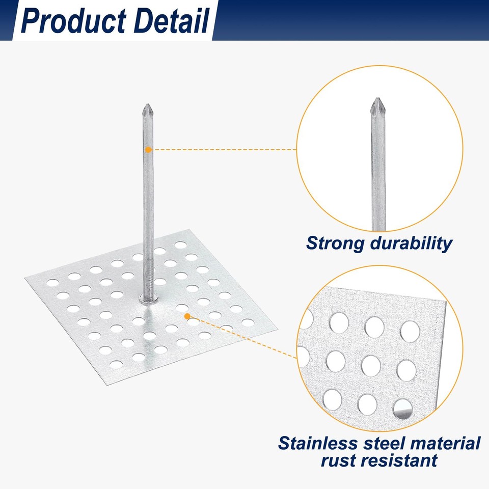 100pcs Insulation Pins 2.5 Inch Perforated Insulation Pins Insulation ...
