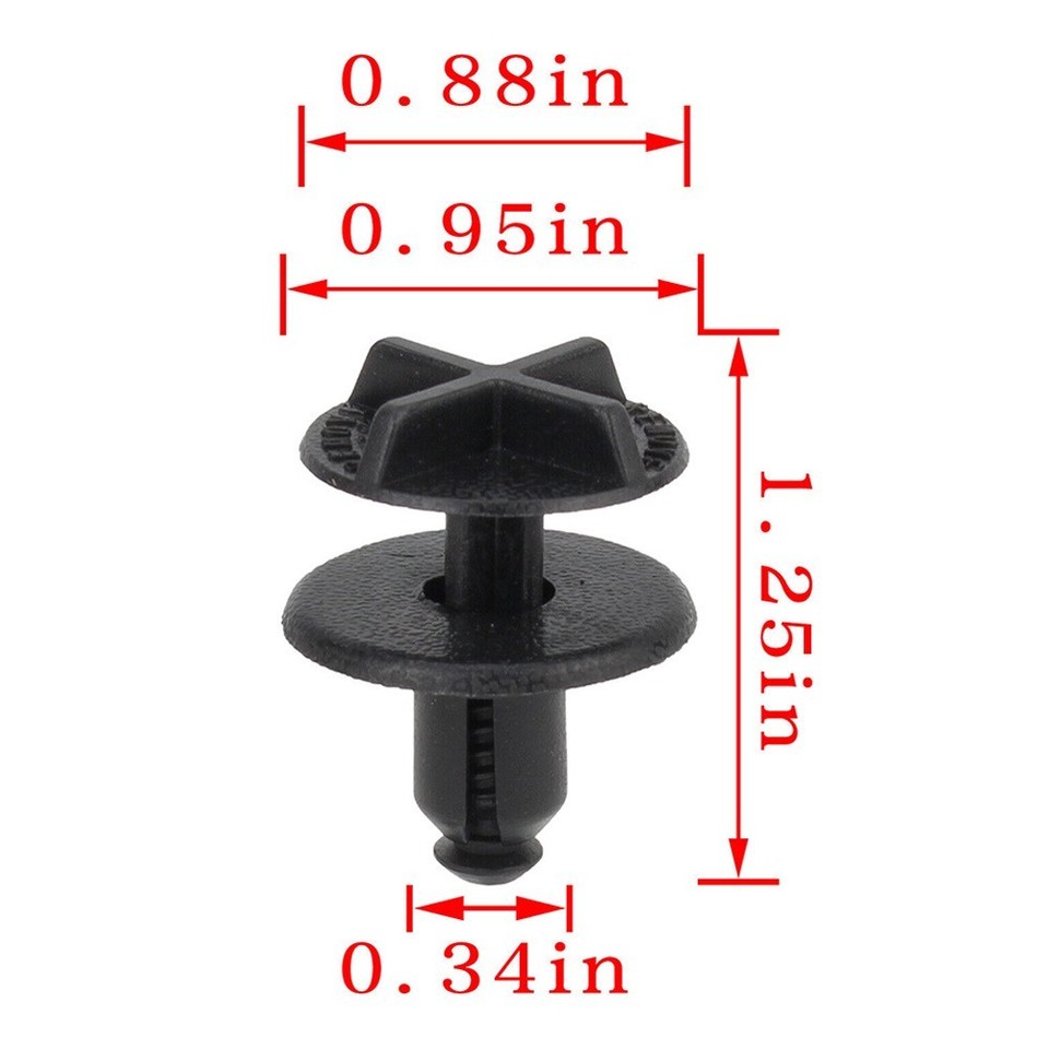 Panel Clip Parts 20Pcs Accessories Battery Cover Black Fits Into 9mm ...