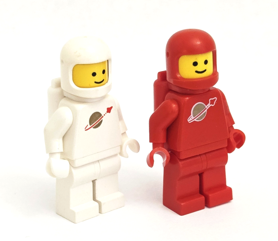 LEGO Classic Space Astronaut Lot - 2 Spaceman Minifigures w/ Air Tanks ...