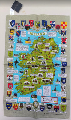 Historical Map of Ireland Linen Tea Towel from Ulster Weavers | eBay ...