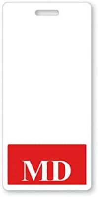 MD Badge Buddy - Vertical - Hospital ID Card Buddies for Medical ...