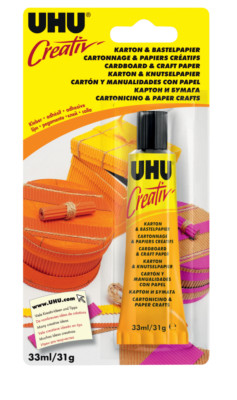 UHU Creativ Adhesive Glue - For use on Cardboard & Craft Paper, 31g ...
