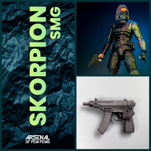 Skorpion SMG - 1:12 Scale 3D Printed Action Figure Weapon Upgrade | eBay