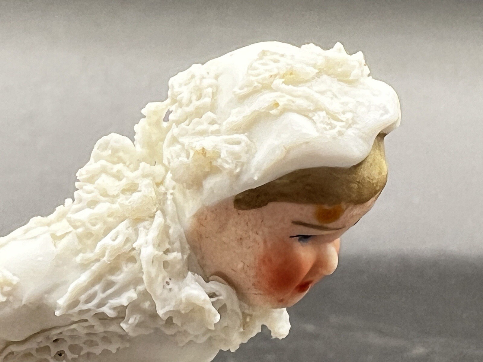 Vintage Dresden German Bisque Fairing-A Boy Is Sitting On A Chamber Pot ...