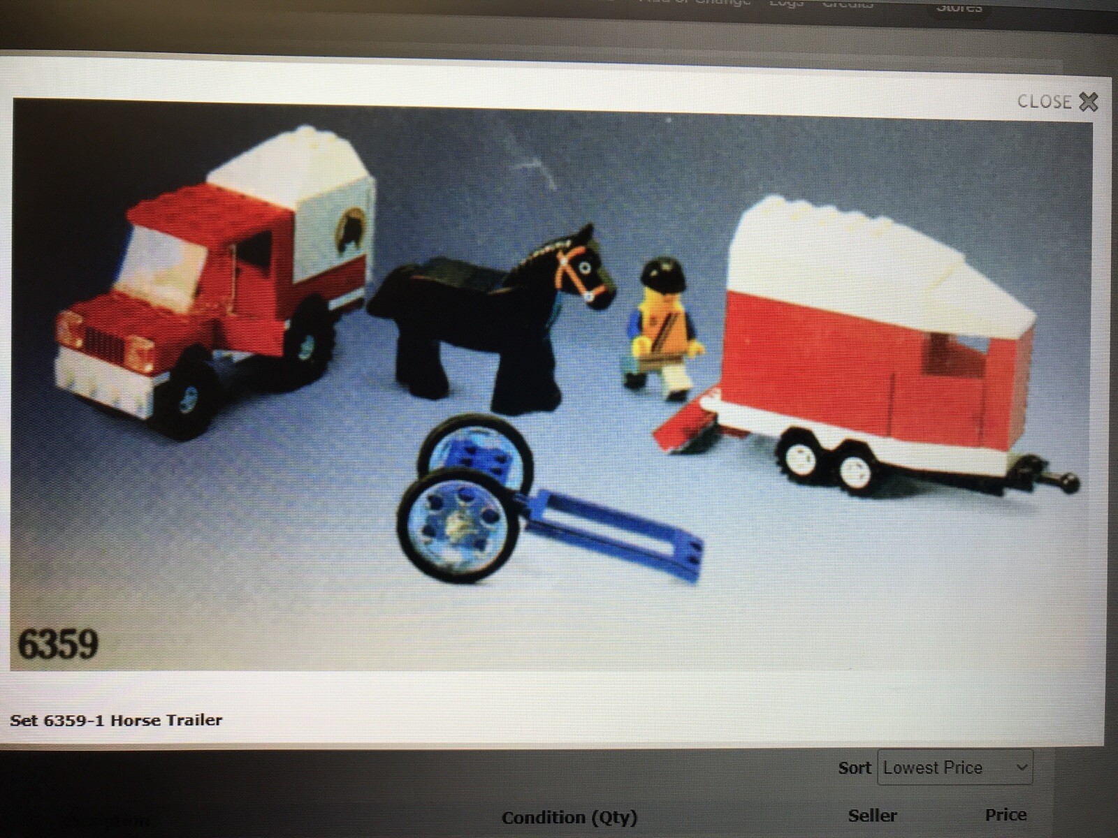 LEGO 6359 City Horse Trailer Pferdetrailer von 1986, 140 Parts | eBay.de