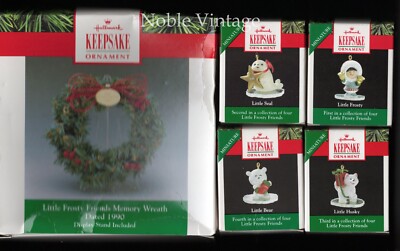 1990 Hallmark Little Frosty Friends memory Wreath -Complete Collection ...