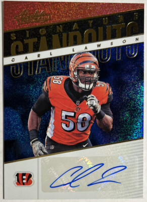 2018 Absolute Signature Standouts #12 Carl Lawson Auto Autograph ...