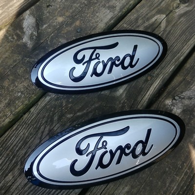2015-17 Ford F150 GRILL & TAILGATE emblem (2) CUSTOM INGOT SILVER ...