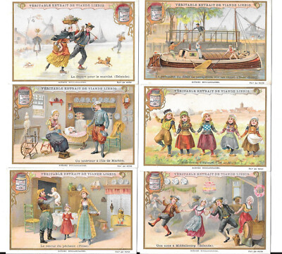 LIEBIG TRADE CARDS, DUTCH SCENES 1901 Set of 6 Cards (S674 French). | eBay